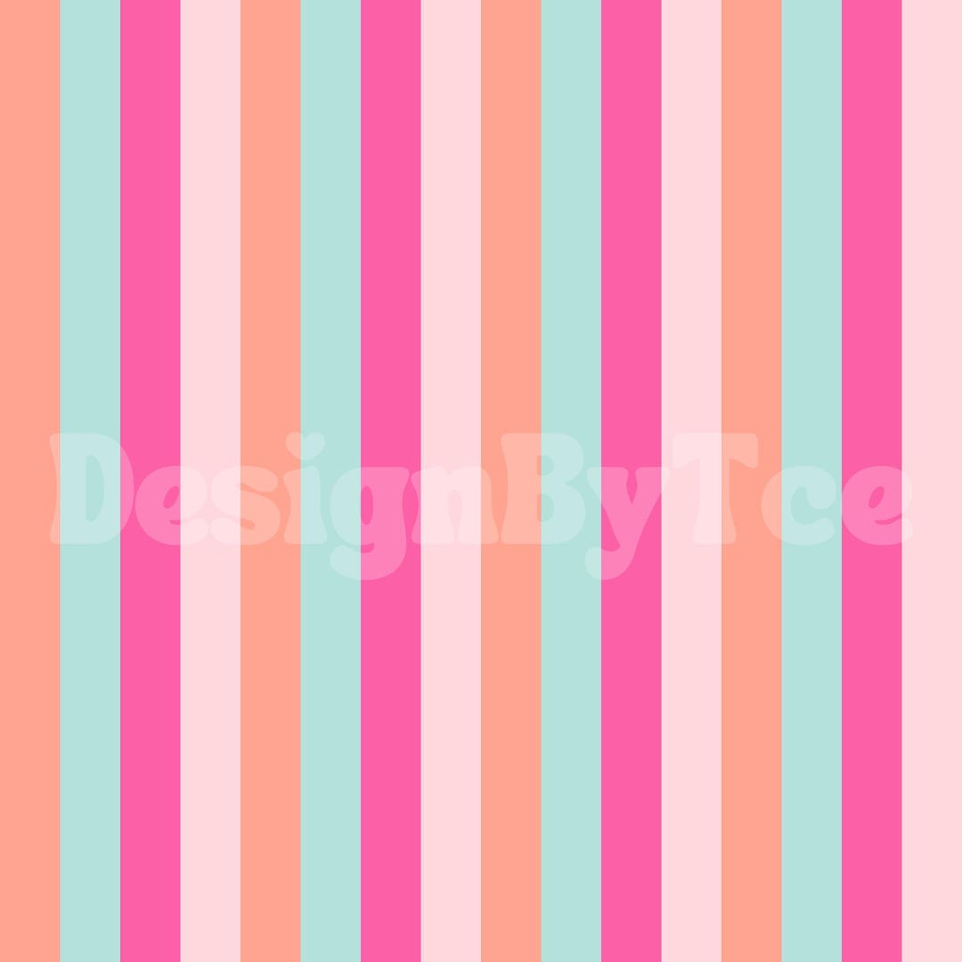 Summer Cute Stripes Matching Seamless Pattern Files for Girl Fabric ...
