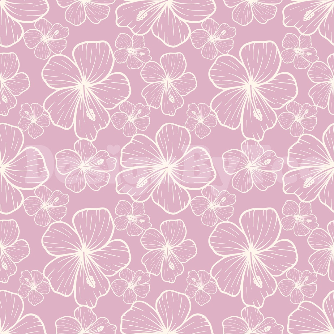 TROPICAL Purple FLOWER Seamless Pattern Files for Summer Fabric ...