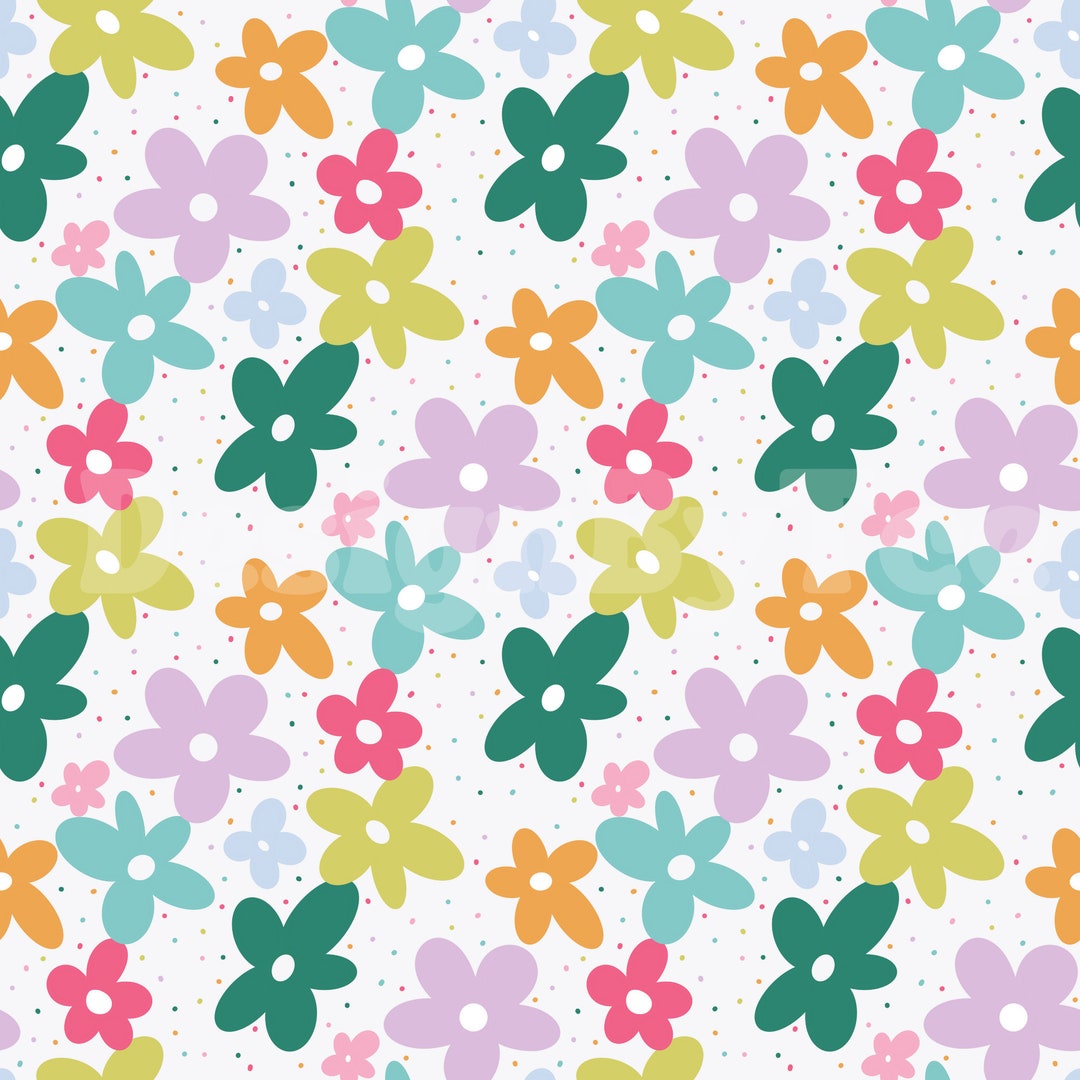 SUMMER FLOWER Seamless Pattern Bundle Files for Fabric Printing ...