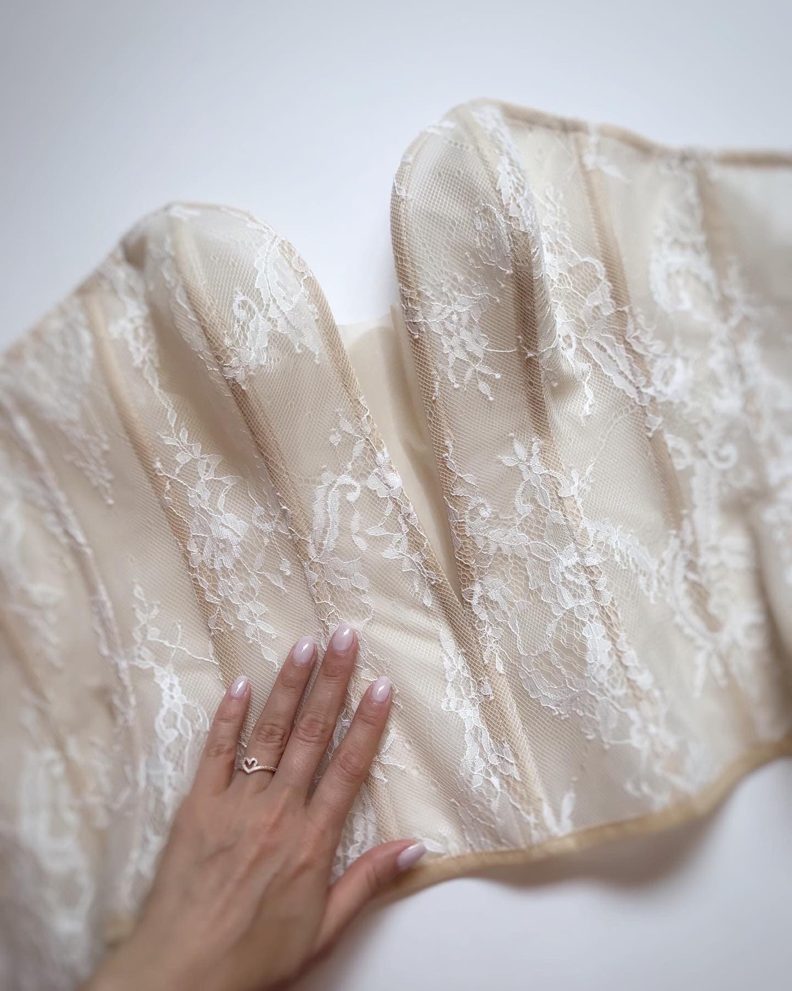 Lace Ivory Wedding Corset Ivory Lace Bustier Bridal Corset - Etsy