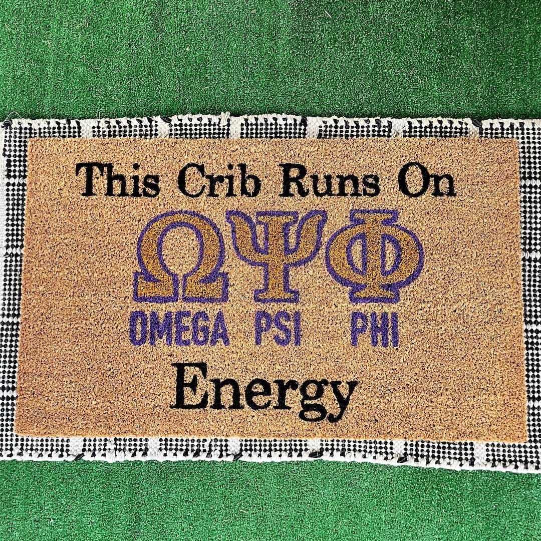 Omega Psi Phi Doormat, 1911 Paraphernalia, Fraternity Door Mat, Omega ...