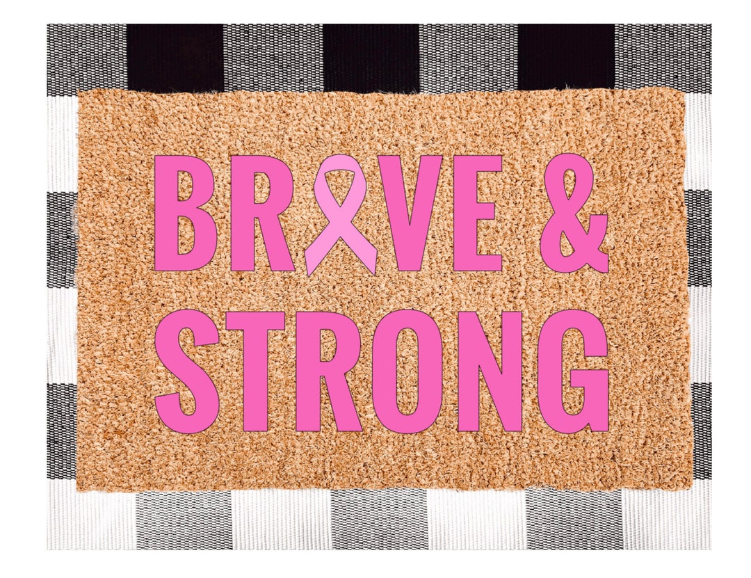 Breast Cancer Doormat | Breast Cancer | Pinktober | Awareness Ribbon ...