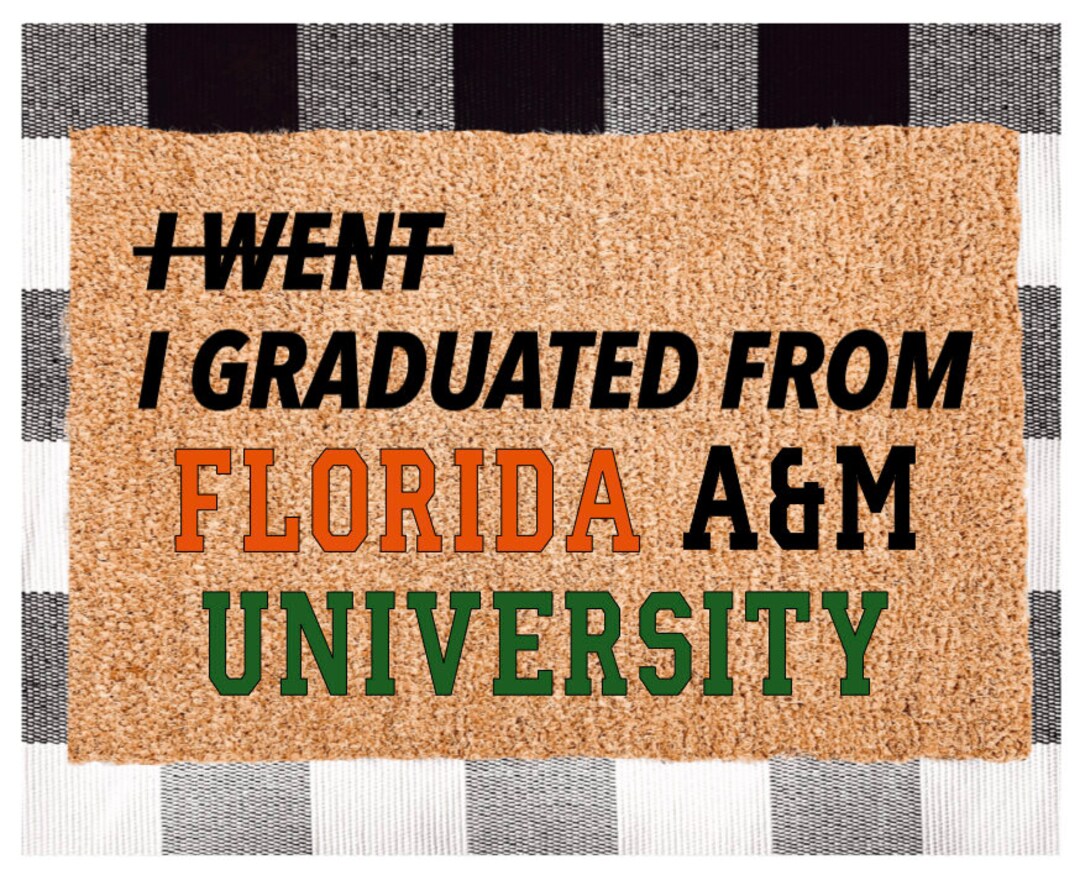 FAMU Doormat, Florida A&M University Door Mat, Rattlers 1887, Alumni ...