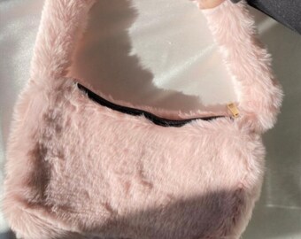 Pink Fluffy Tote Bag - Etsy