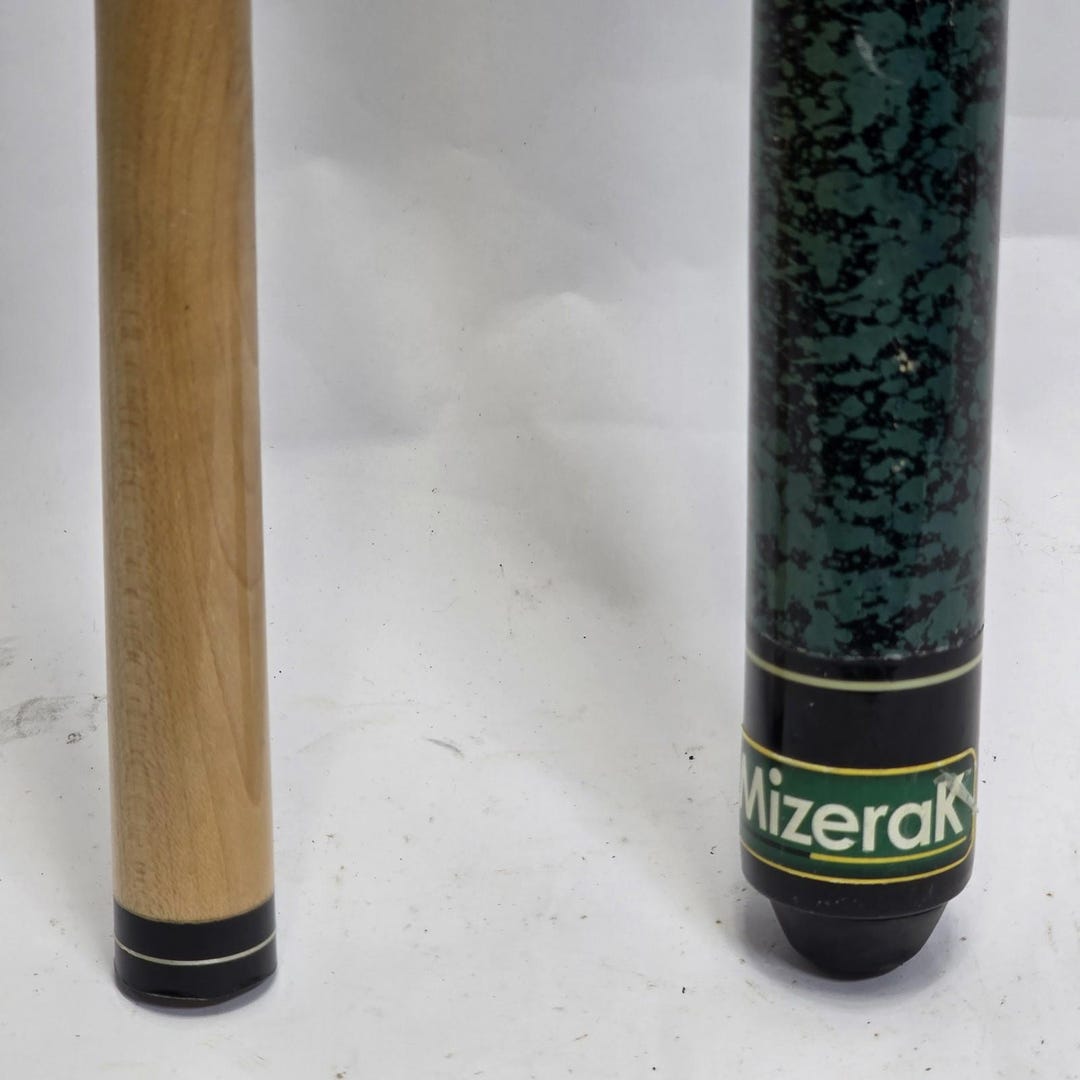 Mizerak 2-piece Pool Cue Stick 58” Blue Wrap Black Green Speckled ...