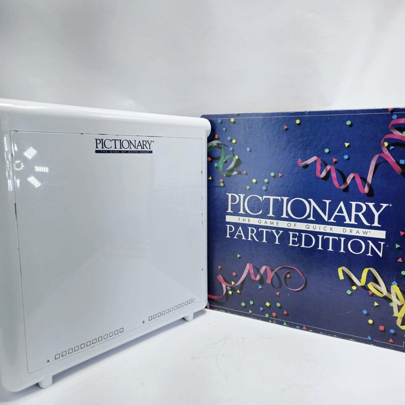 Vintage 1989 Pictionary Party Edition Board Game Complete Set Family ...
