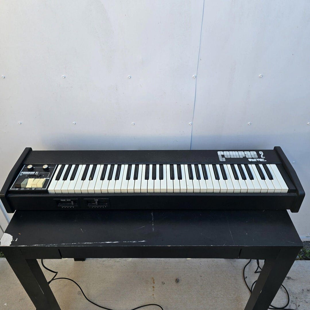 Univox CP 200B Compac 2 Piano Synthesizer Keyboard W/ Original Case ...
