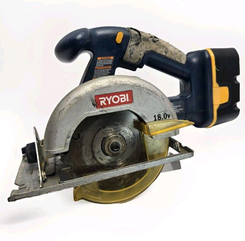 Ryobi 5-1/2" Cordless Circular Saw P501 18V and Battery - Blue Works ...