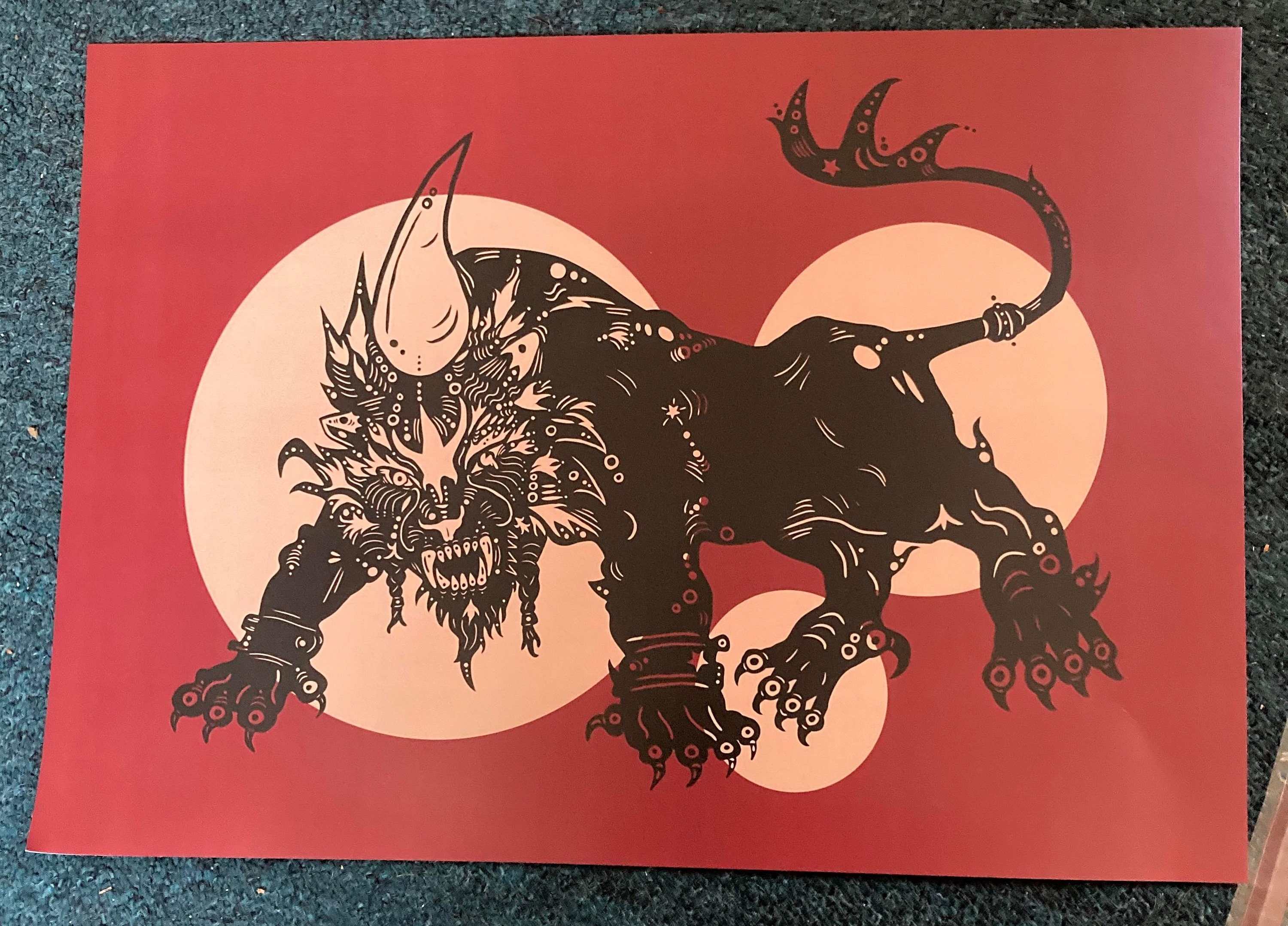 A3 Chinese Monster Nian Lunar New Year Poster - Etsy