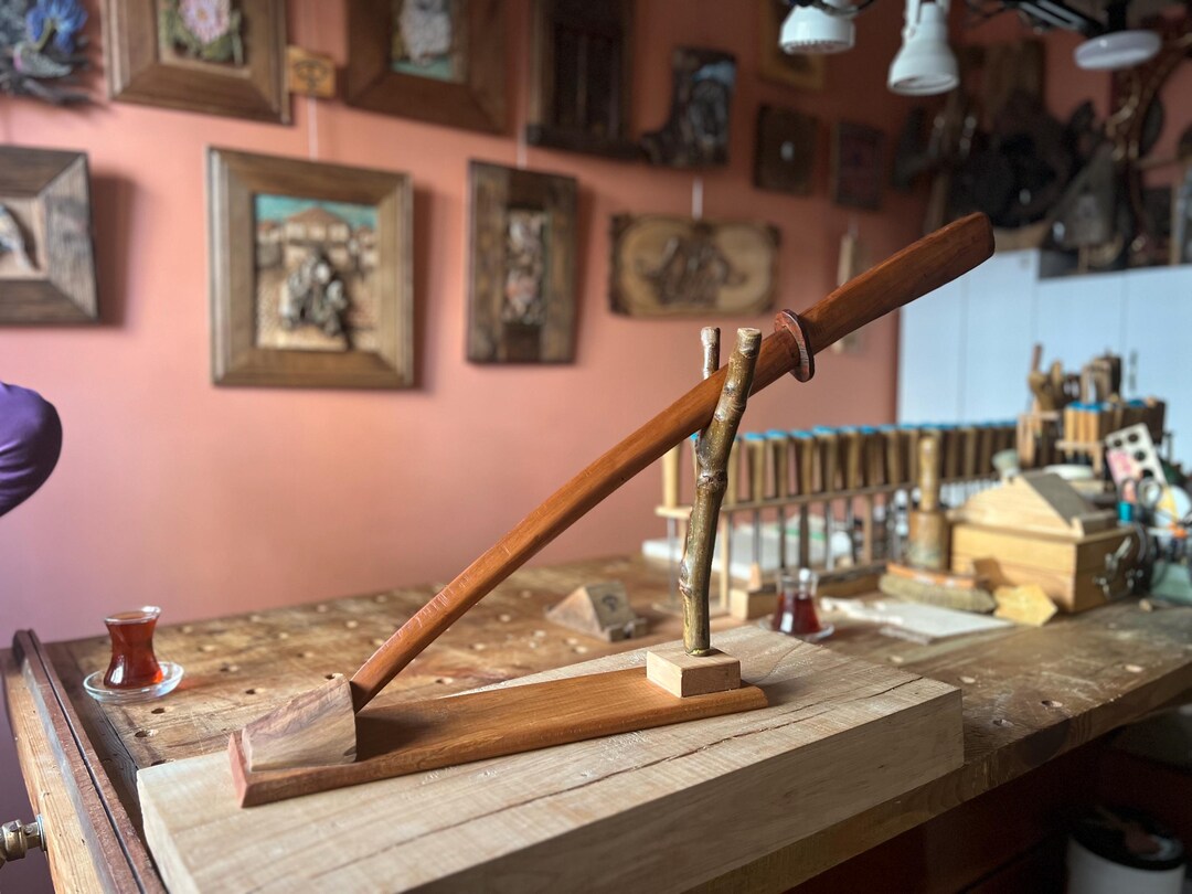 Wooden Sword Stand, Dojo Stand, Wakizashi Stand, Wooden Katana Rack ...