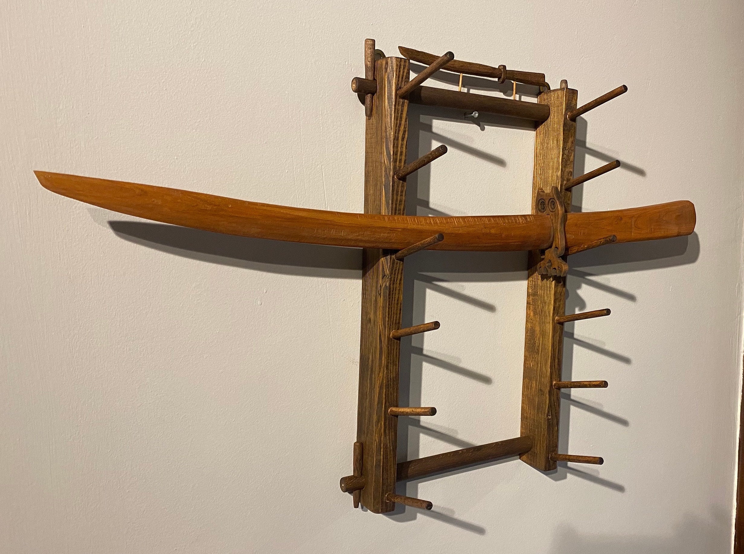 Sword Wall Stand, Wooden Bokken Holder, Wall Type Rack, Bokken Rack ...