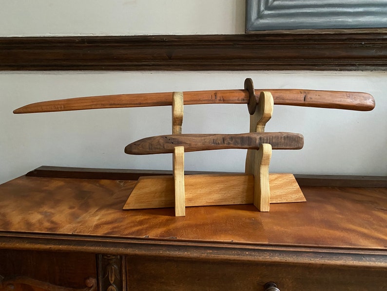Sword Floor Stand, Shelf, Wooden Shelf, Katana Bokken Stand, Sword ...