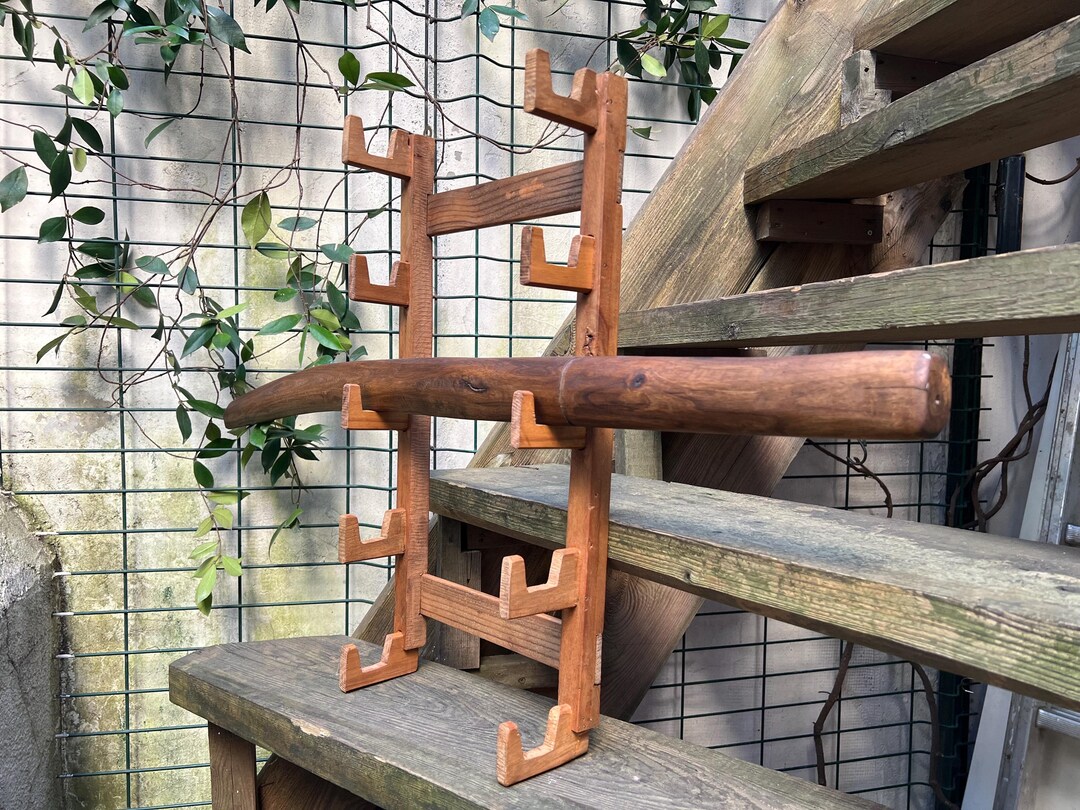 Sword Stand, Sword Rack, Katana Stand, Wall Rack, Cane Stand, Wooden ...