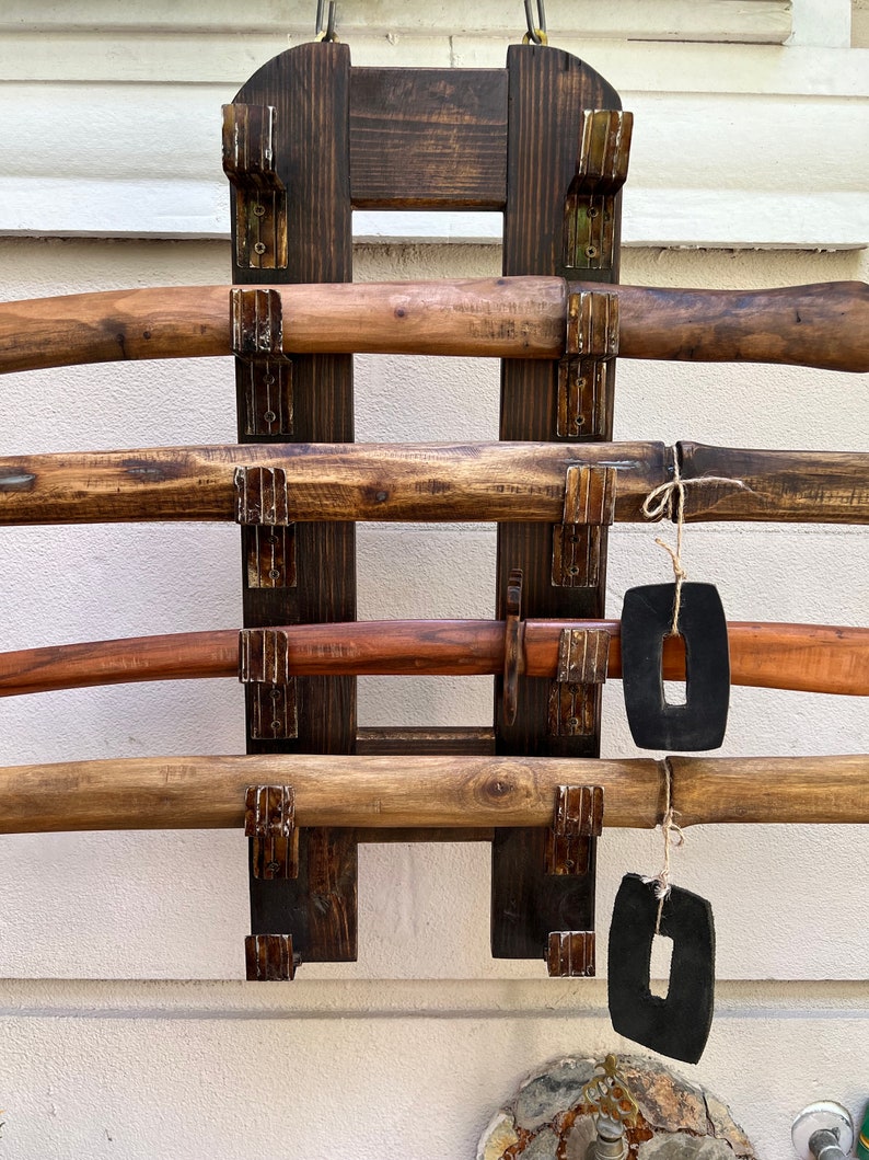 Sword Stand Wooden & Metal, Sword Rack, Katana Stand, Wall Rack, Cane ...