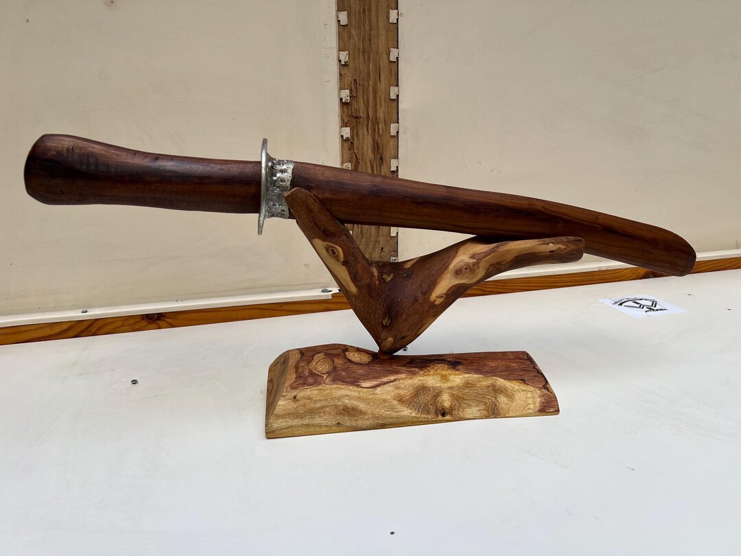 Tree Branch Stand, Sword Stand, Wooden Sword Rack, Sword Holder, Sword ...