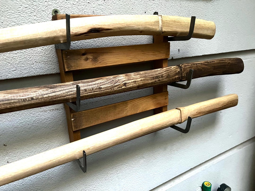 Sword Stand Wooden & Metal, Sword Rack, Katana Stand, Wall Rack ...