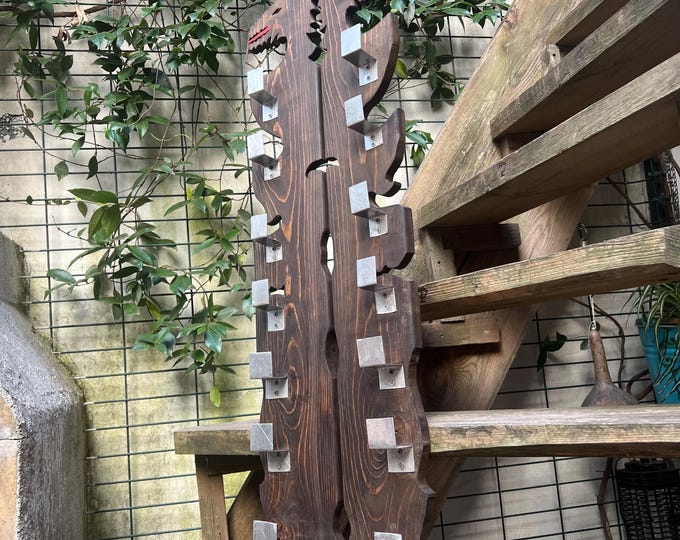 Wall Mounted Dragon Katana Stand: Solid Wood Dojo Rack - Etsy