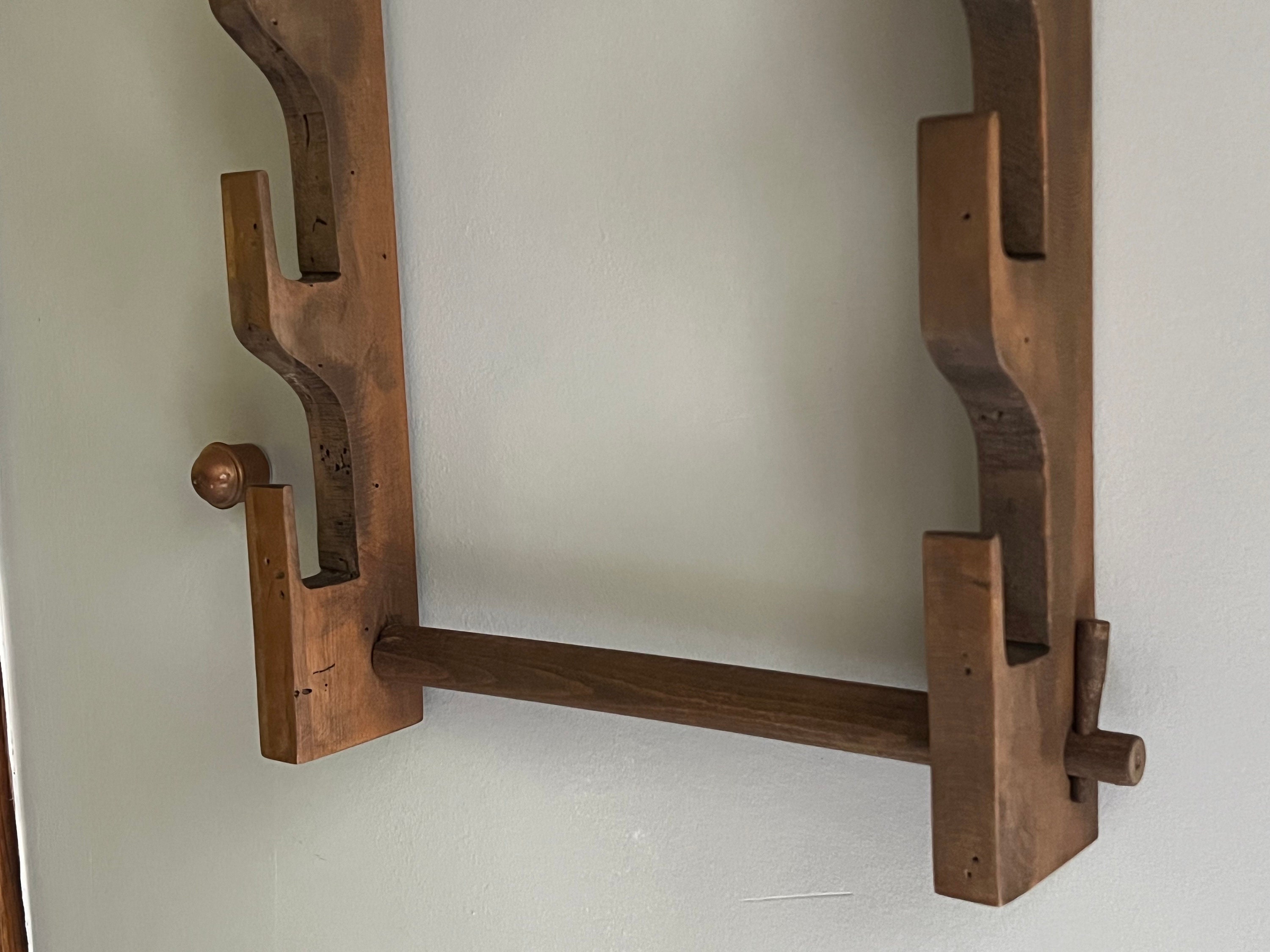 Sword Wall Stand, Wooden Shelf, Wall Stand, Sword Bearer, Bokken Rack ...