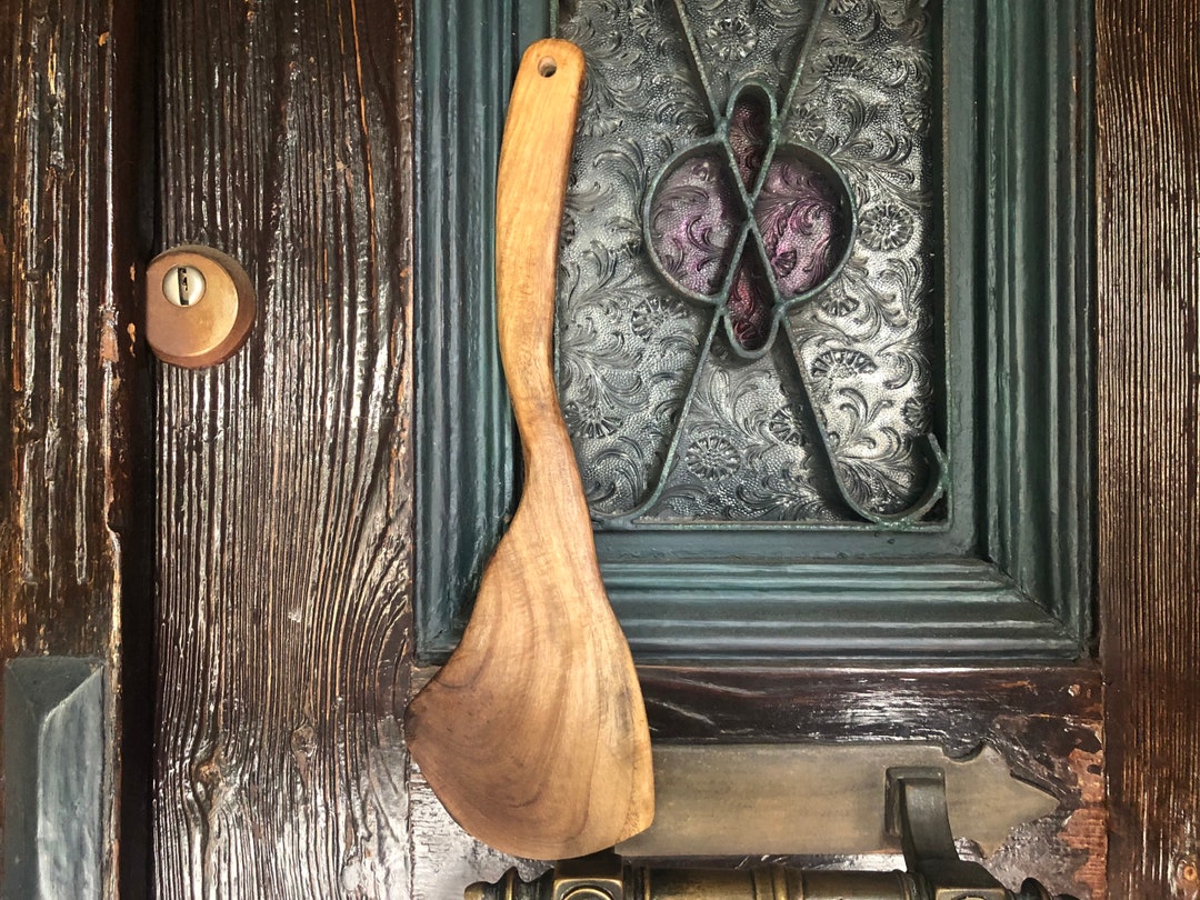 Wooden Spatula, Wooden Wog Tool, Walnut Spatula, Serving Spoon, Elegant ...