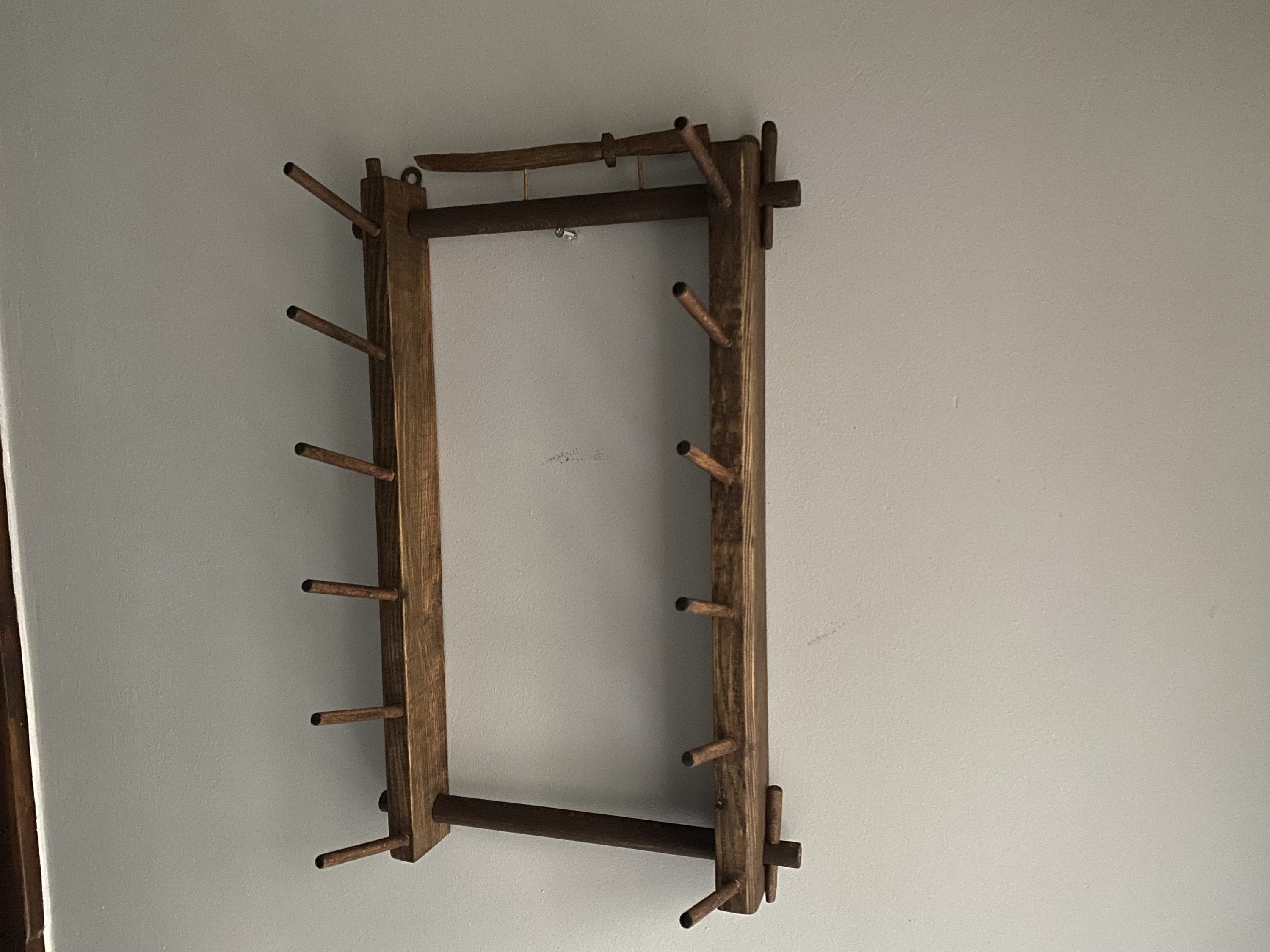 Sword Wall Stand, Wooden Bokken Holder, Wall Type Rack, Bokken Rack ...