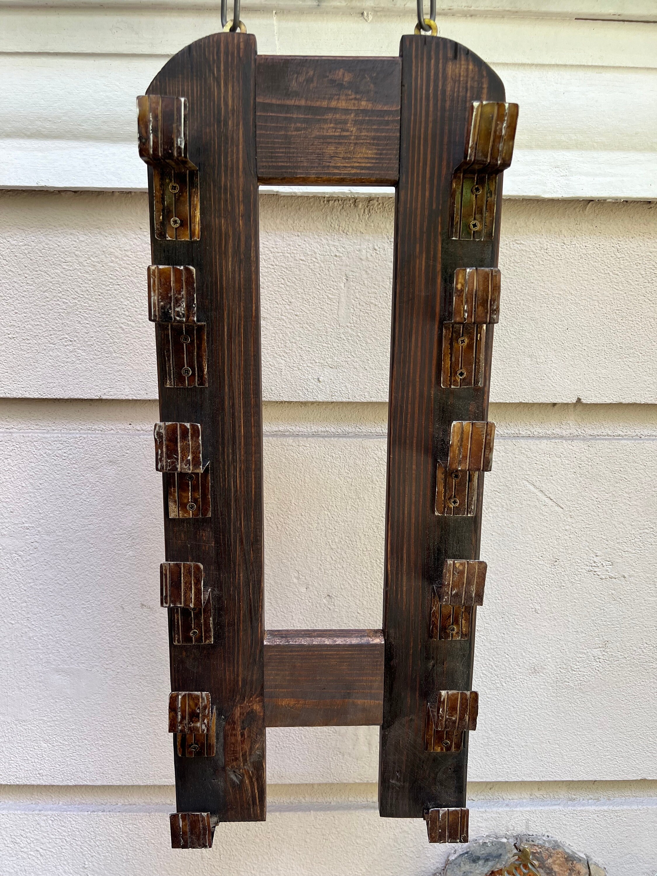 Sword Stand Wooden & Metal, Sword Rack, Katana Stand, Wall Rack, Cane ...