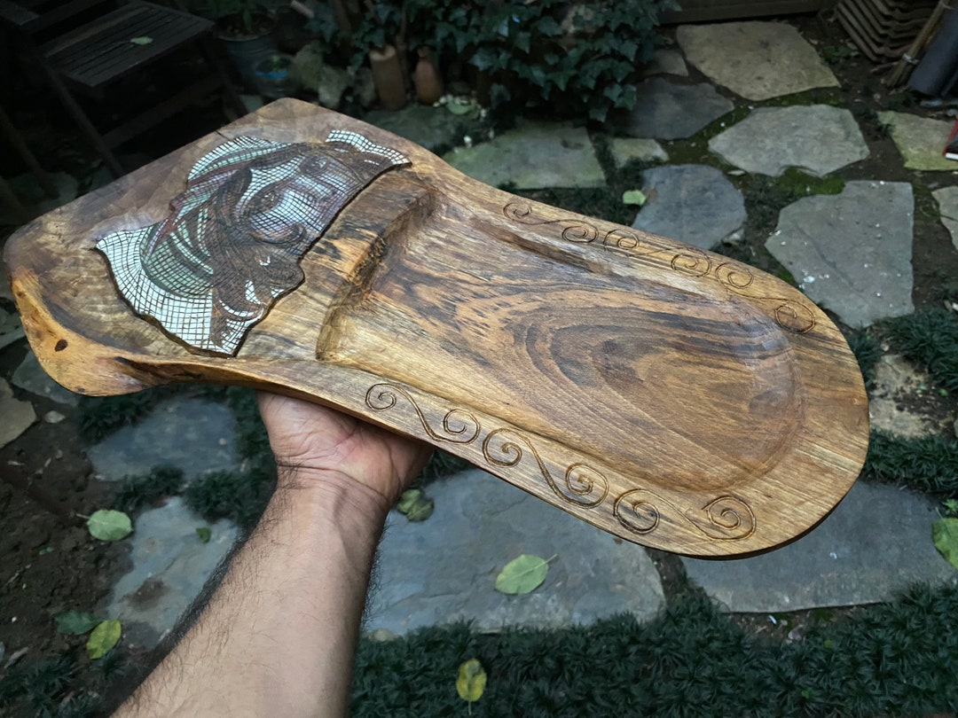 Wooden Gypsy Girl, Wooden Tray, Wooden Plate, Zeugma Gipsy Girl Tray ...