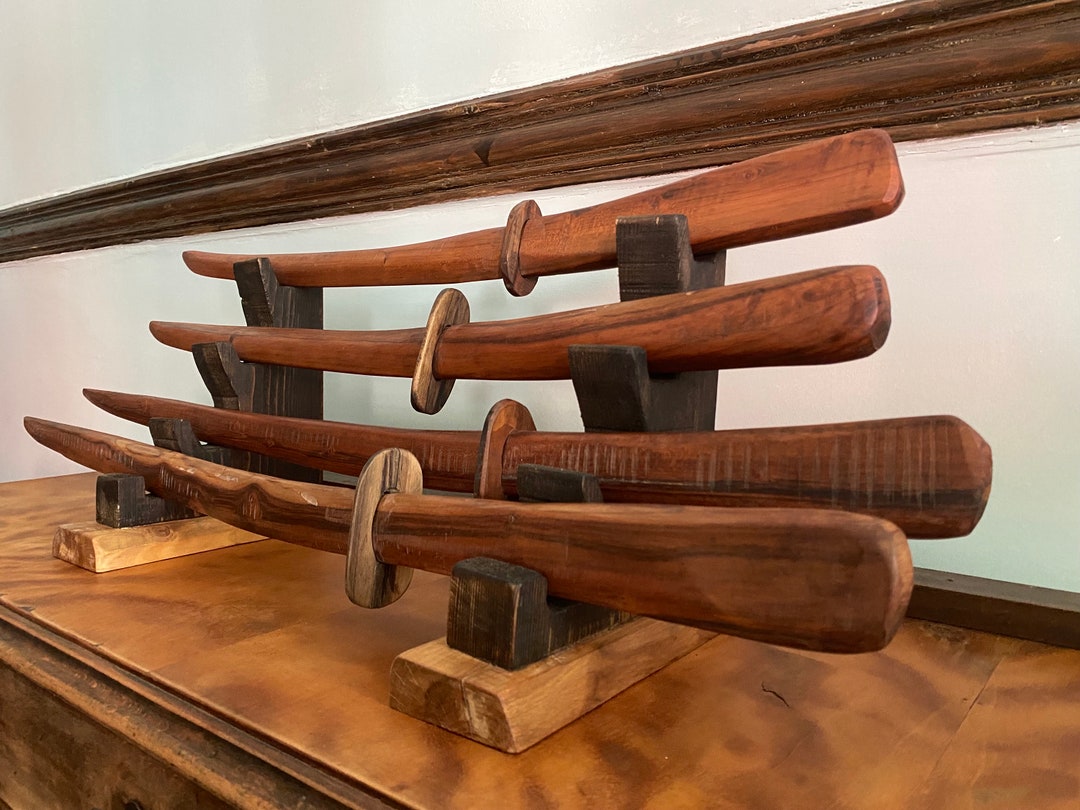 Stand, Katana Bokken Stand, Sword Stand, Wooden Rack, Wooden Stand ...