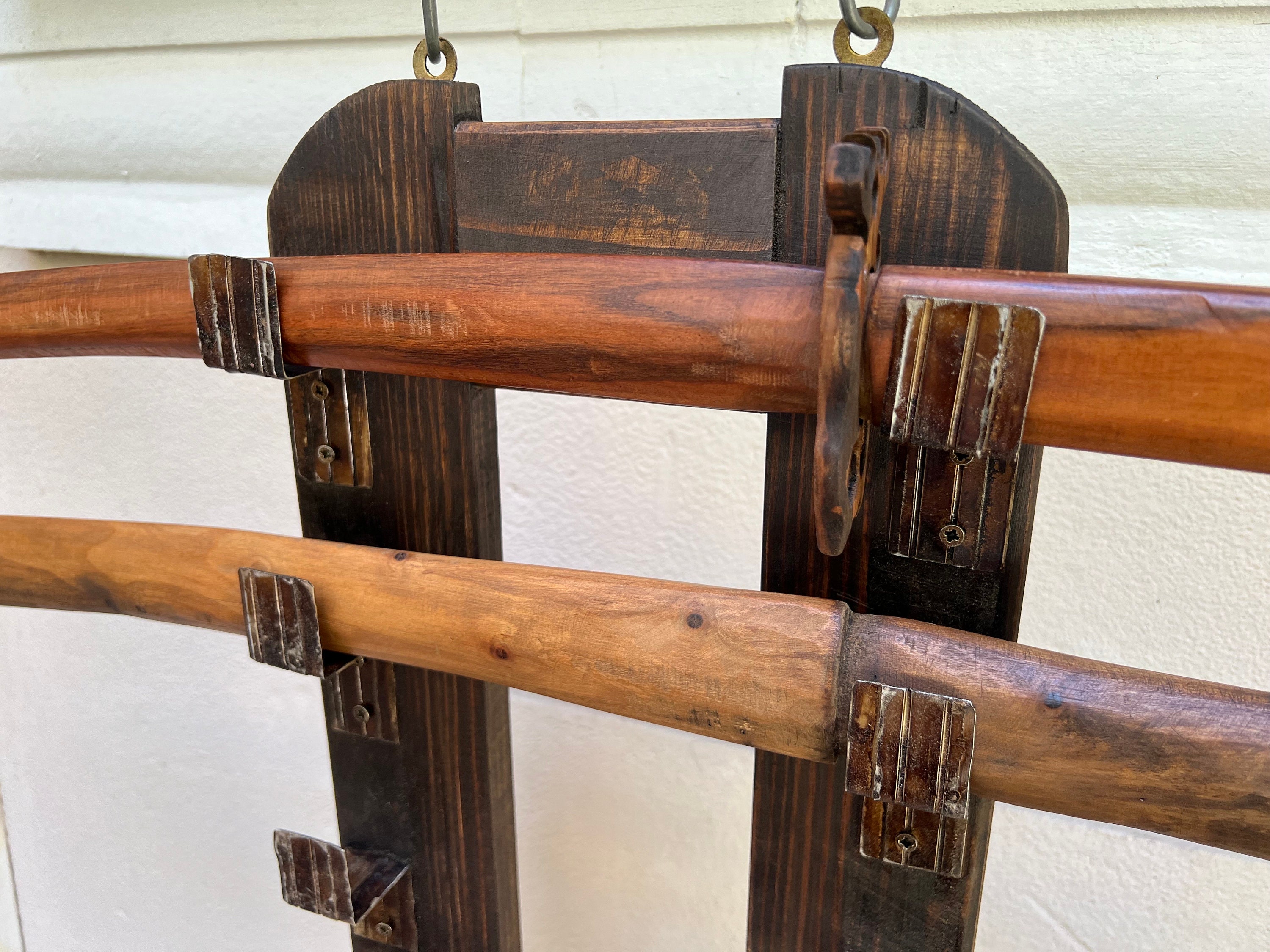 Sword Stand Wooden & Metal, Sword Rack, Katana Stand, Wall Rack, Cane ...