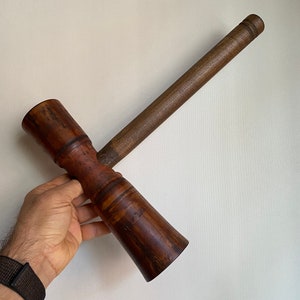 Plum & Beech Wood Mallet: Cylindrical Pestle Hammer - Etsy