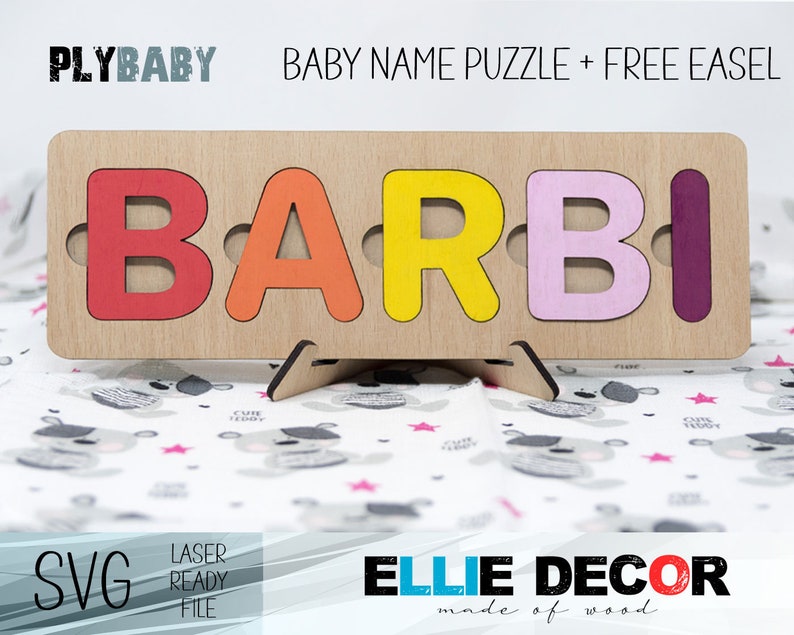 Baby Name Puzzle Template With Alphabet Free Easel as a - Etsy