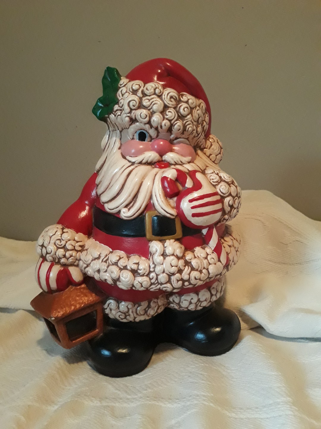 Vintage Ceramic Winking Santa Claus Statue - Etsy