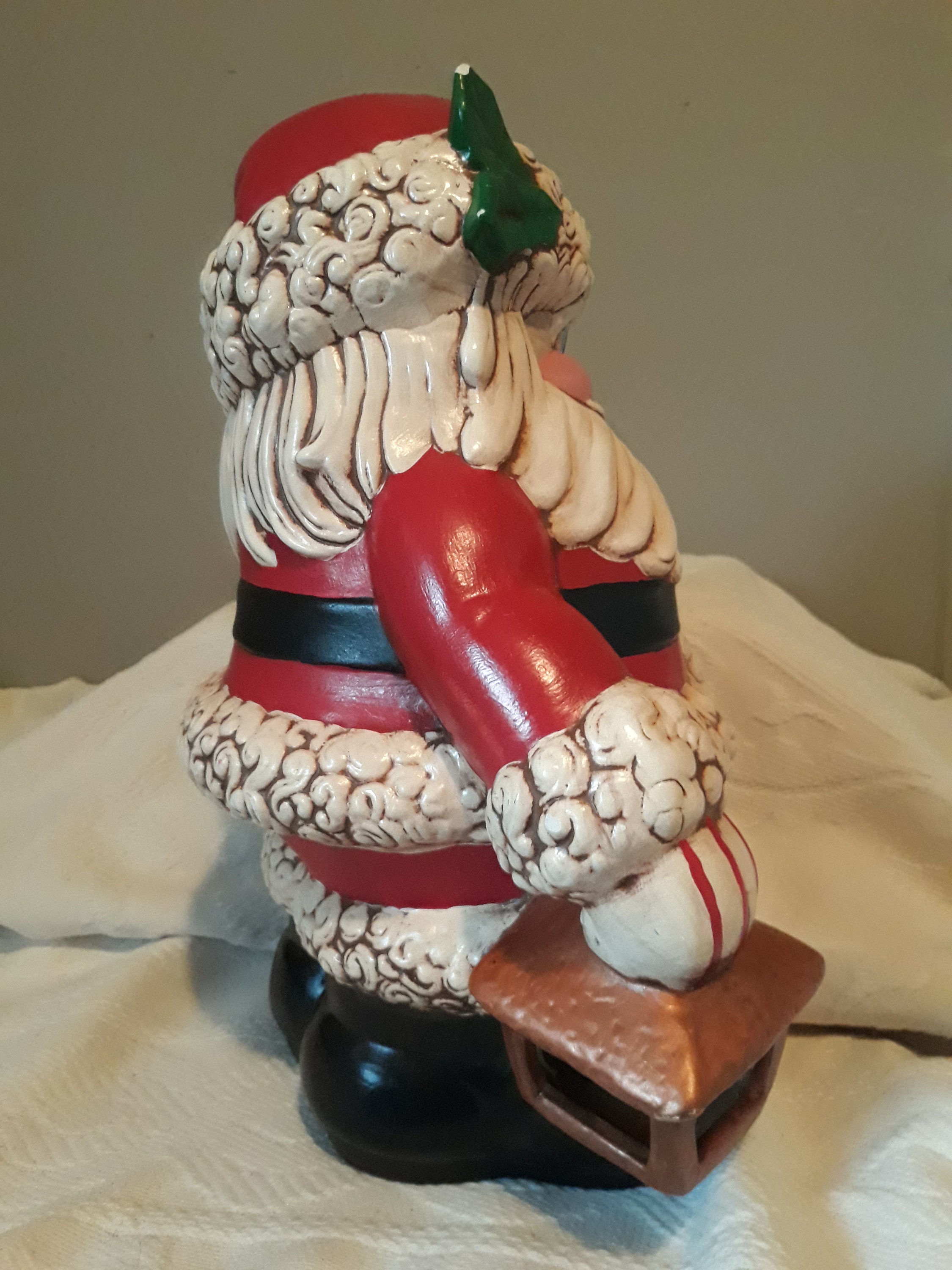 Vintage Ceramic Winking Santa Claus Statue - Etsy