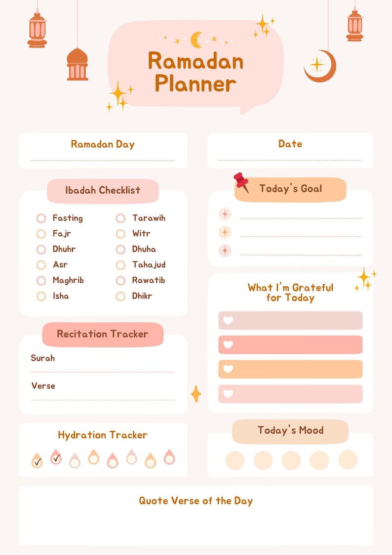 Ramadan Planner - Etsy