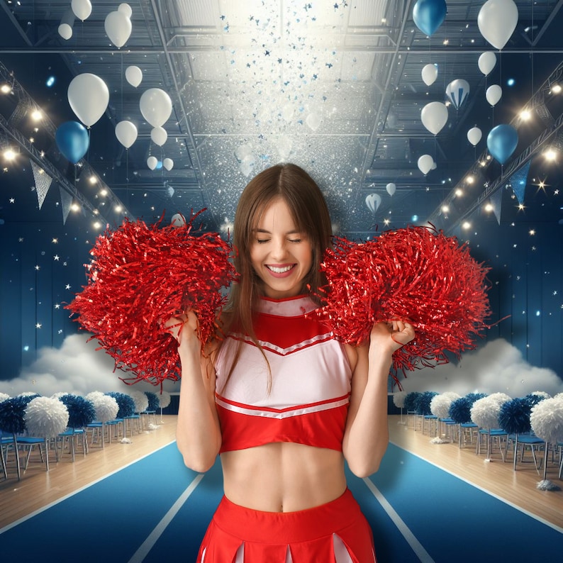 Cheerleader Background, Cheerleader Backdrop, Sports Backdrop, Sports ...