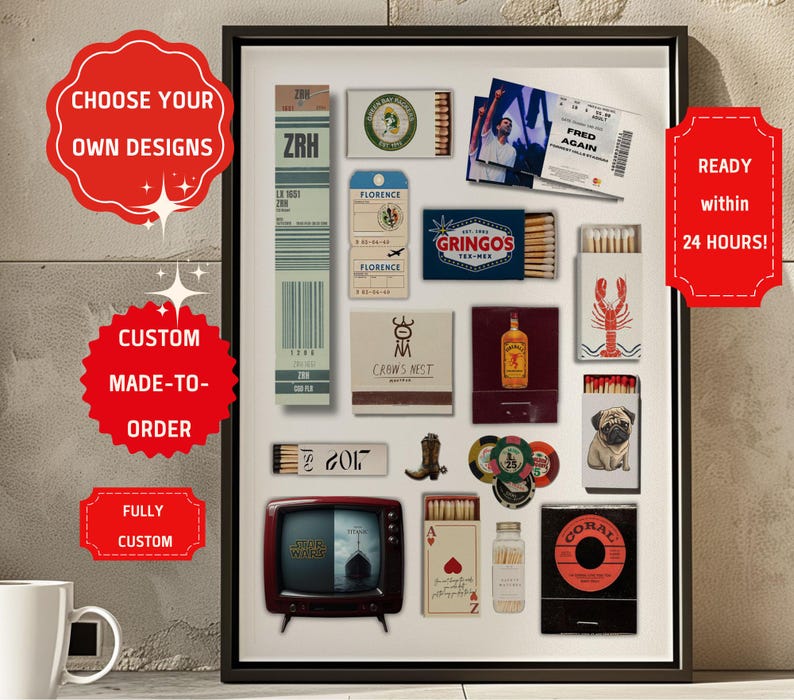 Arte de caja de cerillas, regalo personalizado de caja de cerillas ...