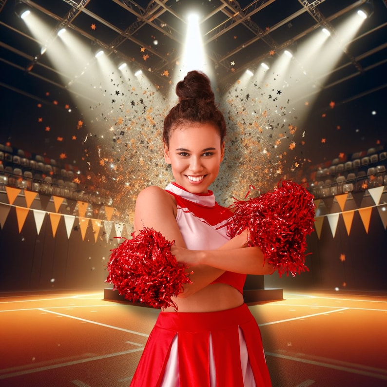 Cheerleader Background, Cheerleader Backdrop, Sports Backdrop, Sports ...
