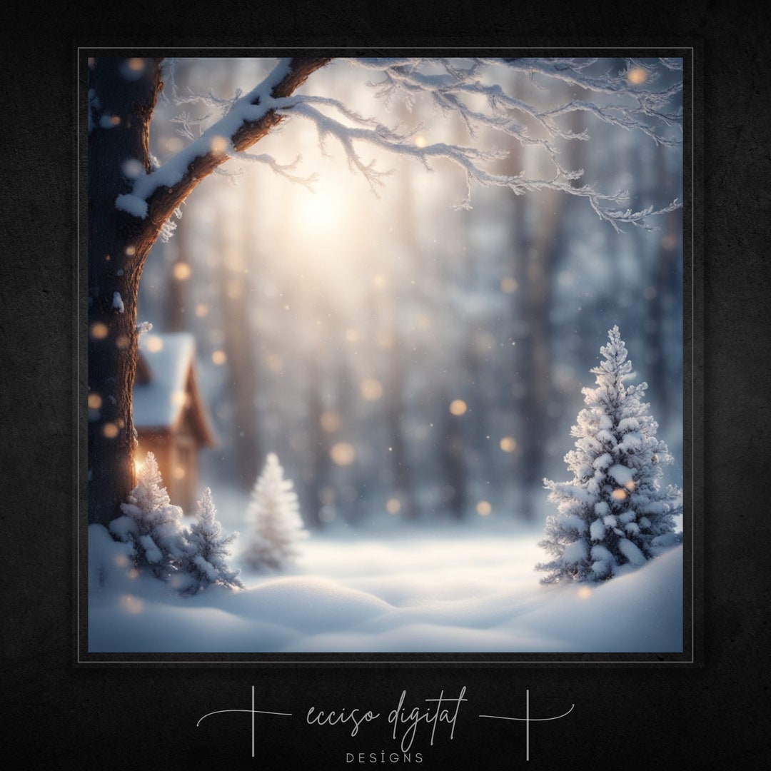 Winter Digital Backgrounds and Composite Images for Holiday Portraits ...