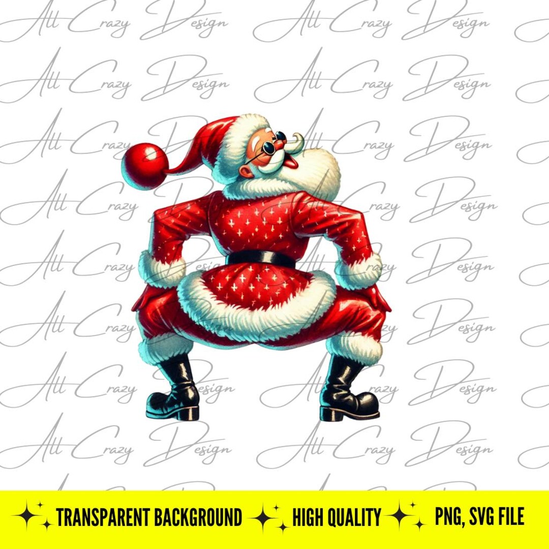 Twerking Santa Funny Christmas Png, Digital Prints, Christmas Shirt ...