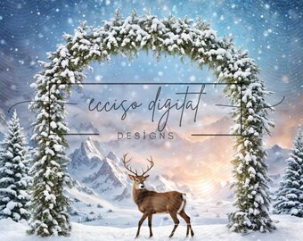 Festive Photography Magic: Digital Christmas Backdrops Winter - Etsy