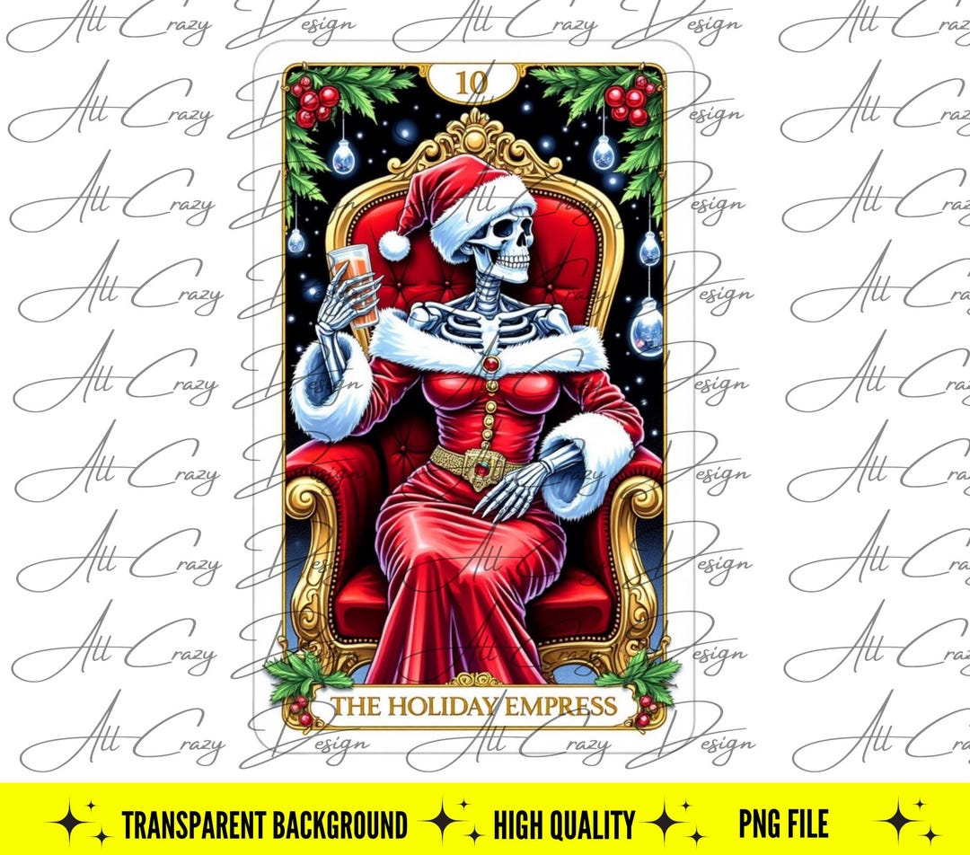 The Holiday Empress Christmas Tarot Png Santa Girl Tarot Cards Png ...