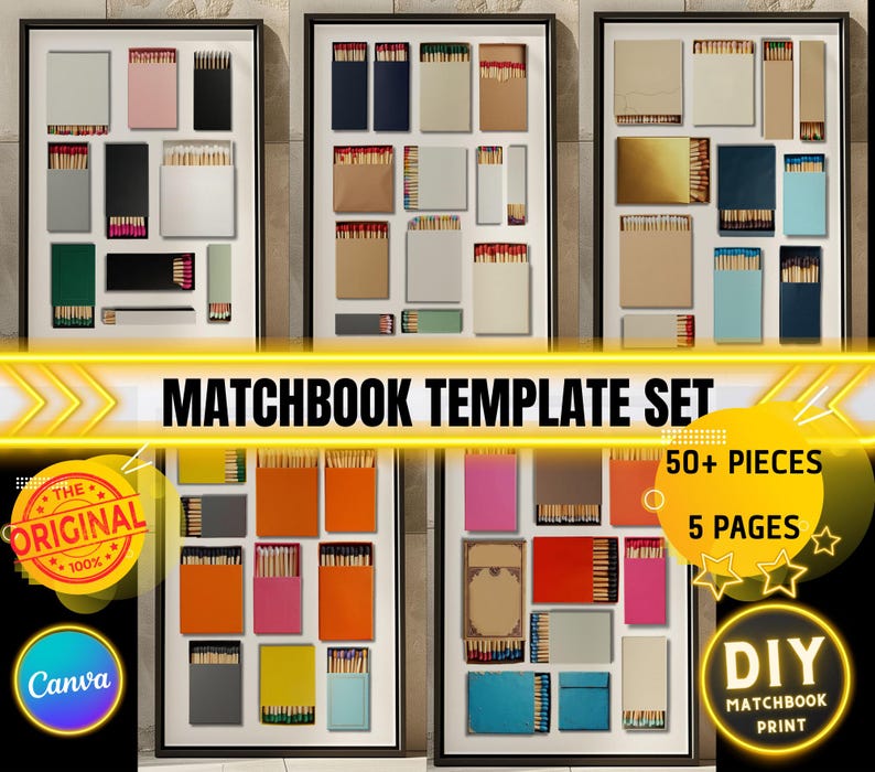 Blank Matchbook Template, Custom Photo Print, Valentines Printable ...