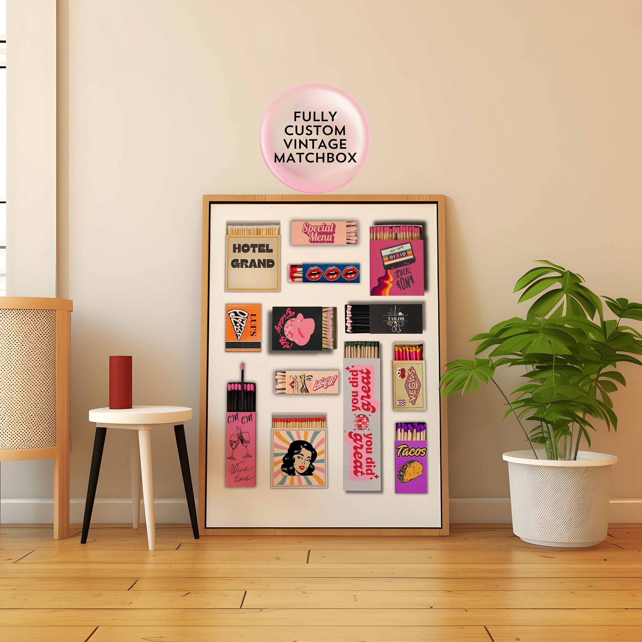 Personalized Matches Design, Custom Matches Print, Preppy Dorm Decor ...