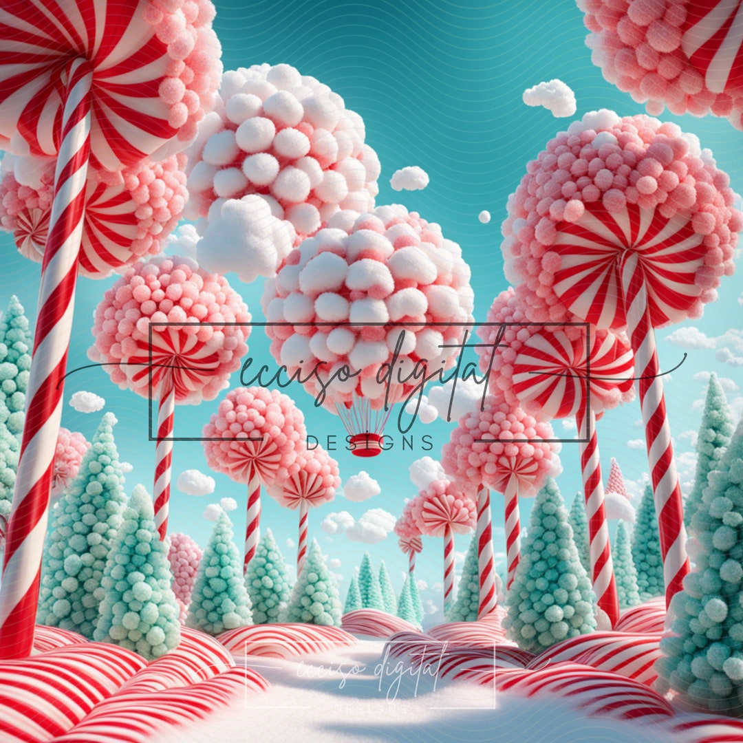 Explore Festive Magic With Candy Cane Backdrops Christmas - Etsy