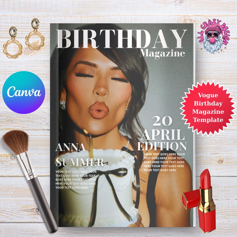 Personalised Vogue Magazine - Etsy