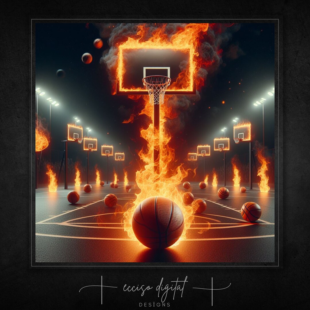 Sports Photo Background Digital Backdrop Basketball Background ...