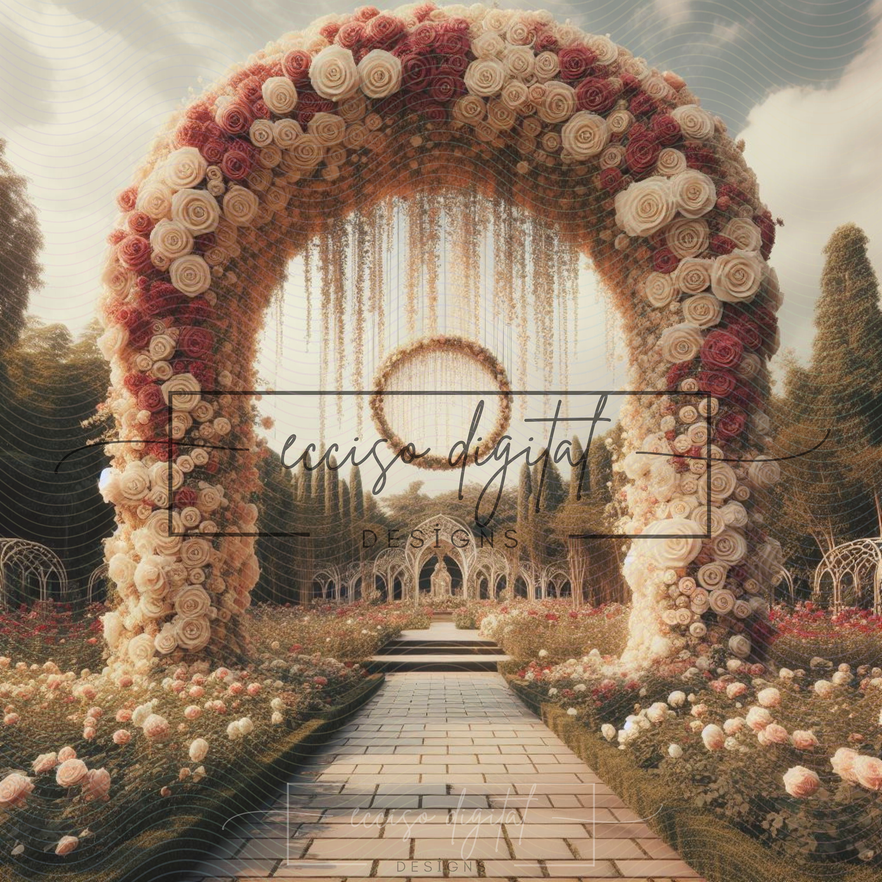 Arch Background Photography Backdrop Floral Arch Backdrop - Etsy