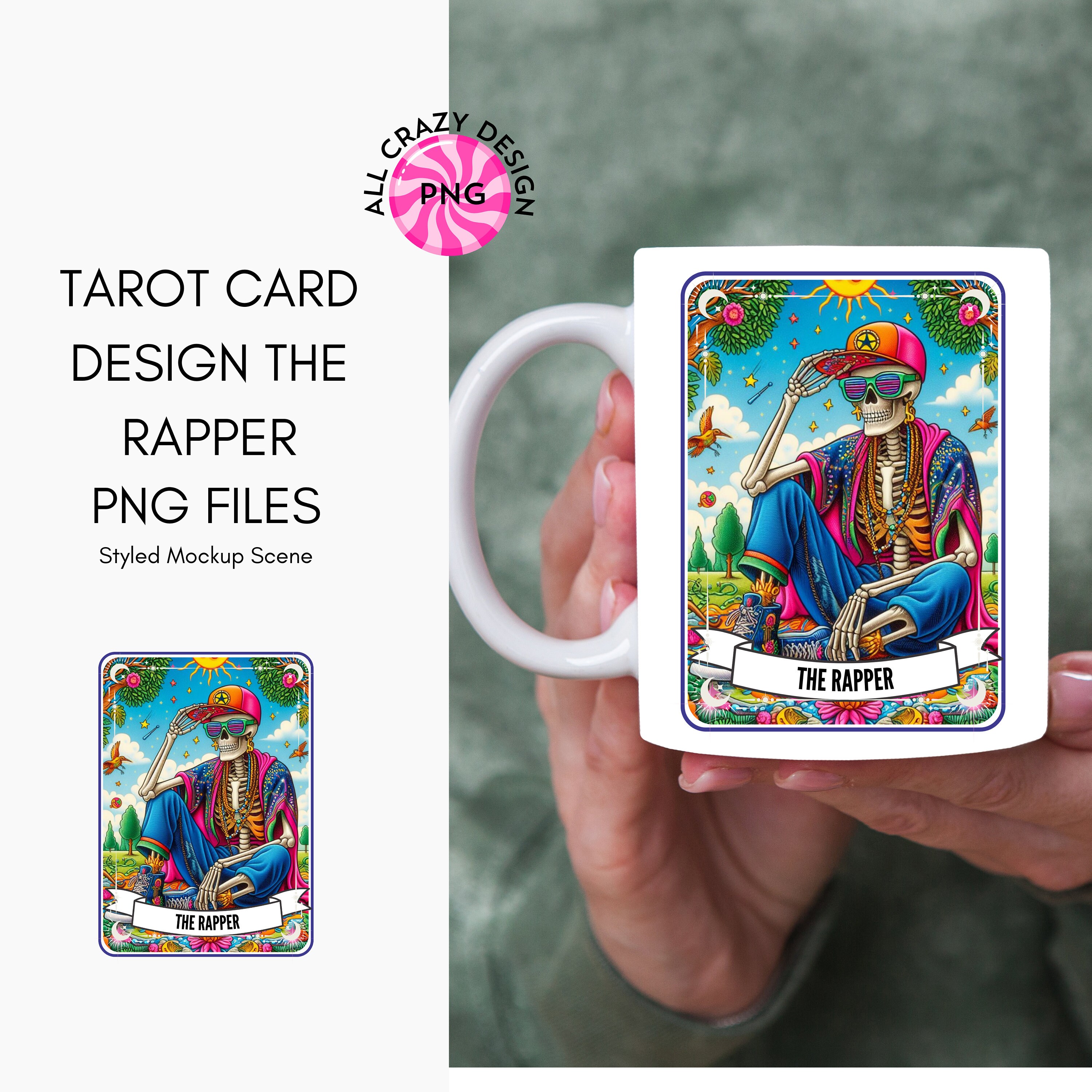 The Rapper Tarot Card PNG Digital Sublimation Design, Instant Download ...