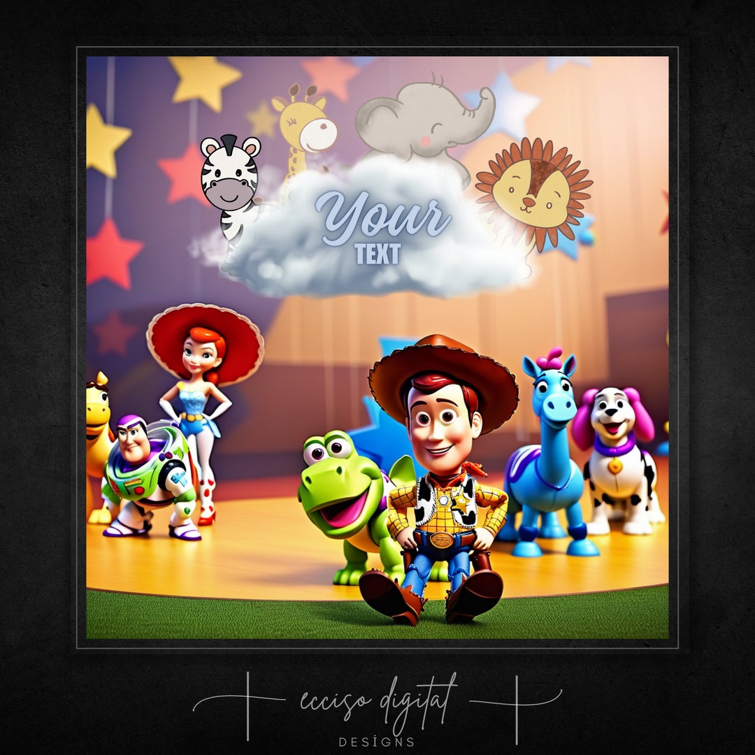 Custom Toy Story Birthday Backdrop, Digital Background, Kids Backdrop ...