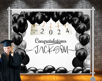 Customization Backdrop Digital, Custom Backdrop Graduation Party ...