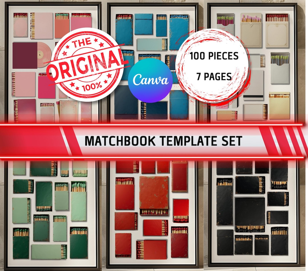 Blank Matchbook Template, Custom Photo Print, Valentines Printable ...